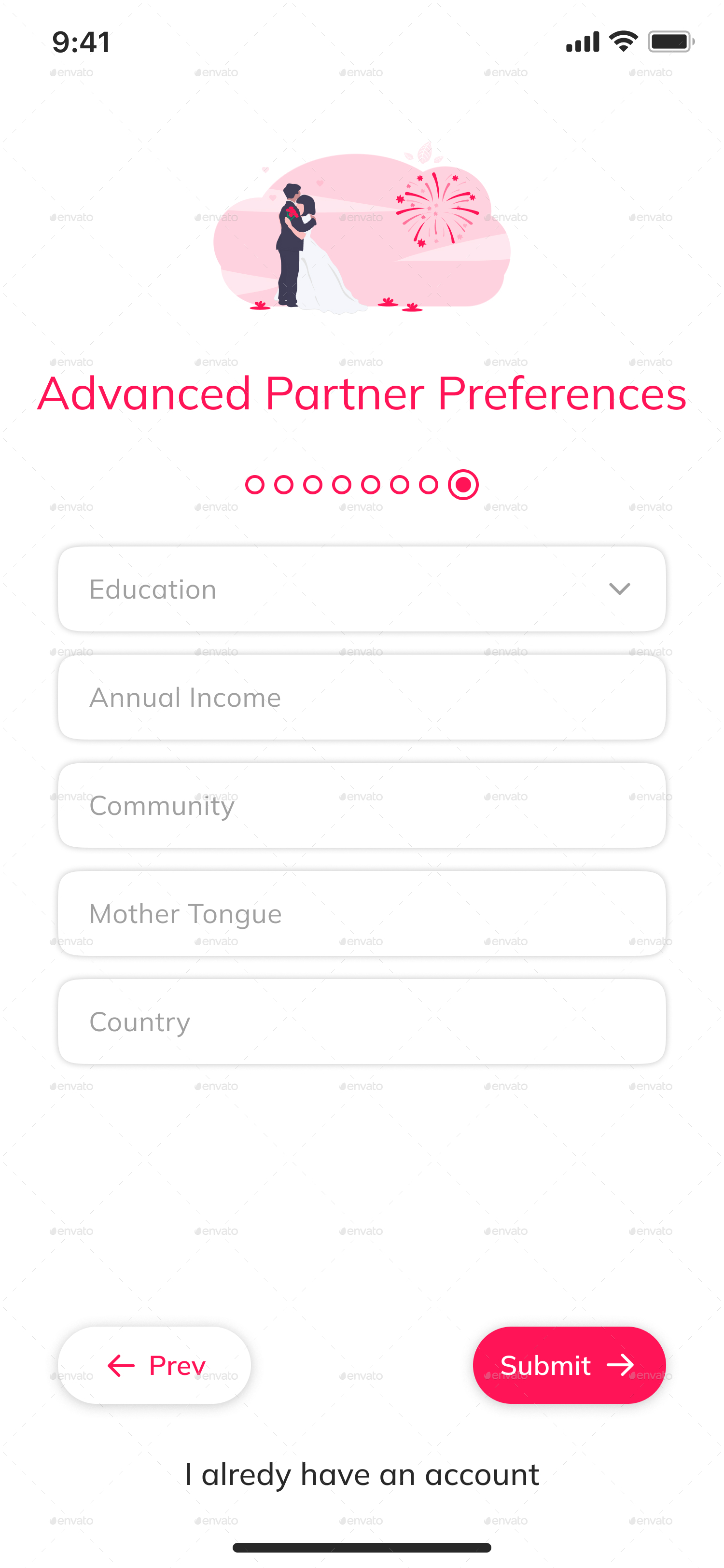 Down to Aisle | Matrimony Web and App with Figma, Web Elements | GraphicRiver